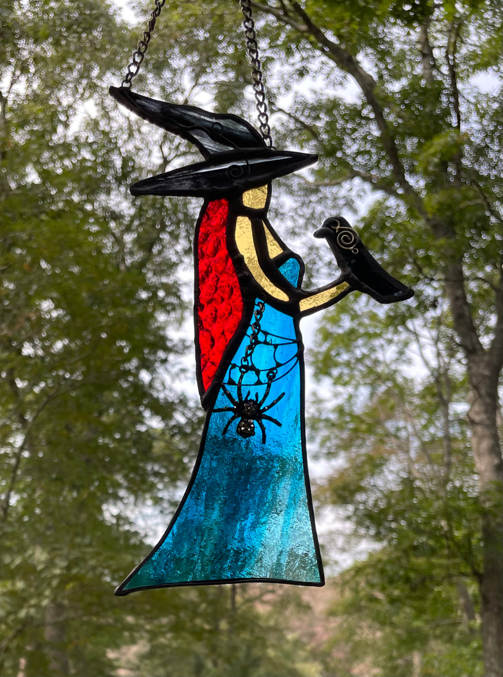 100% That Witch - w/ Spider & Crow – Suncatcher Heaven Glass Art