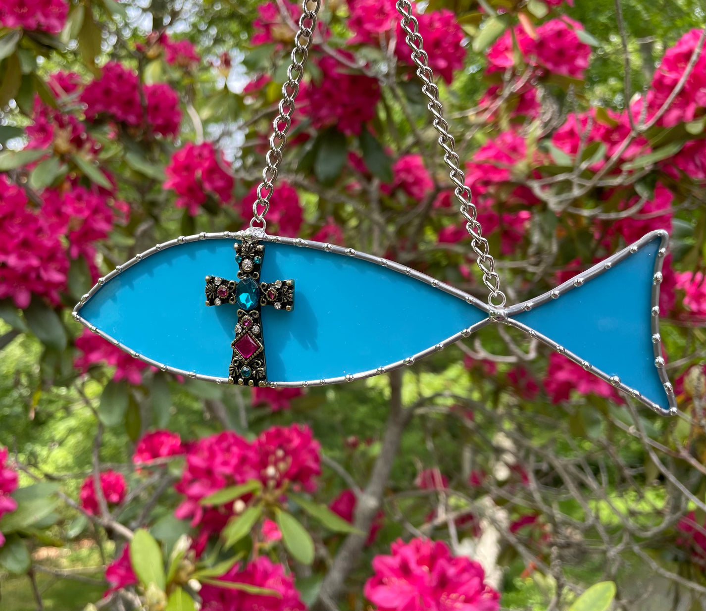 Christian Prayer Fish – Suncatcher Heaven Glass Art