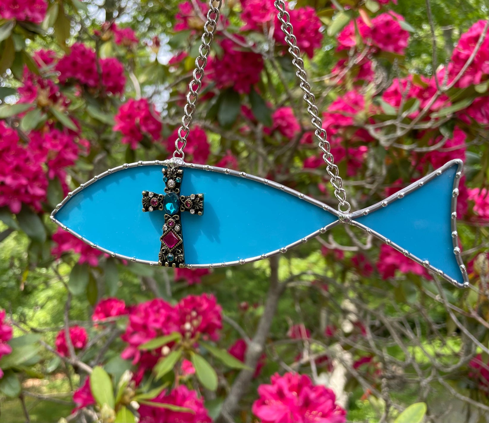 Christian Prayer Fish – Suncatcher Heaven Glass Art