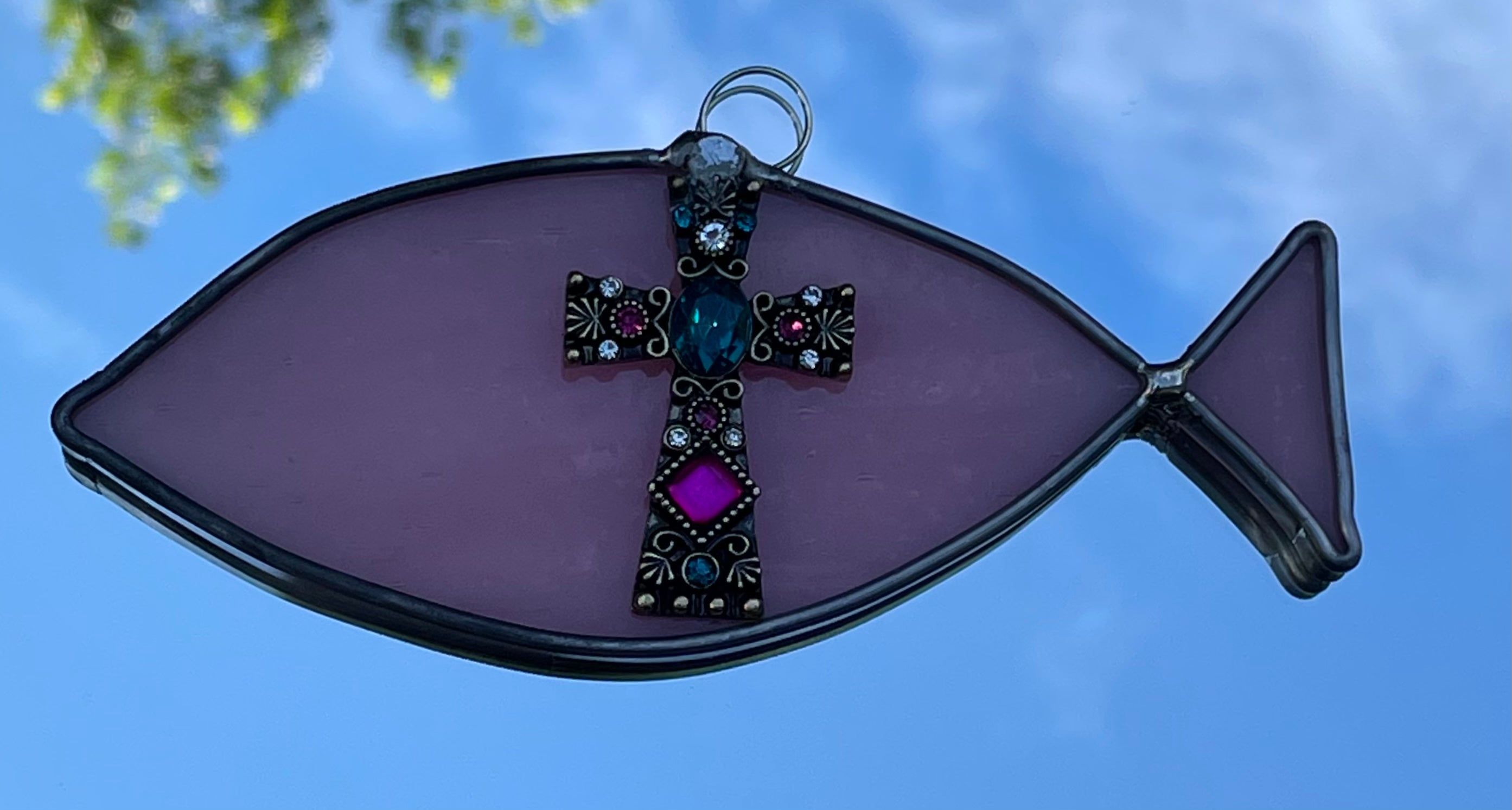 Christian Prayer Fish – Suncatcher Heaven Glass Art