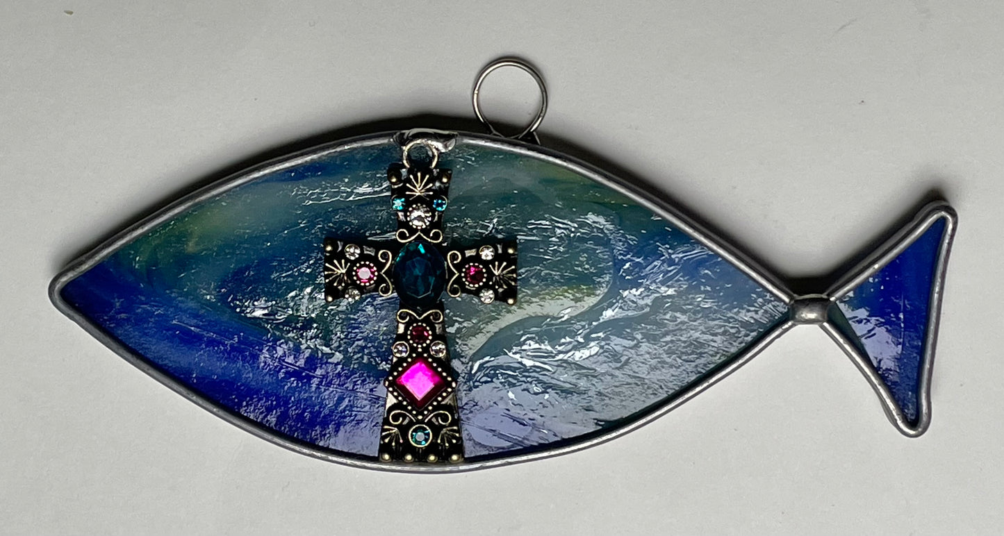 Christian Prayer Fish – Suncatcher Heaven Glass Art